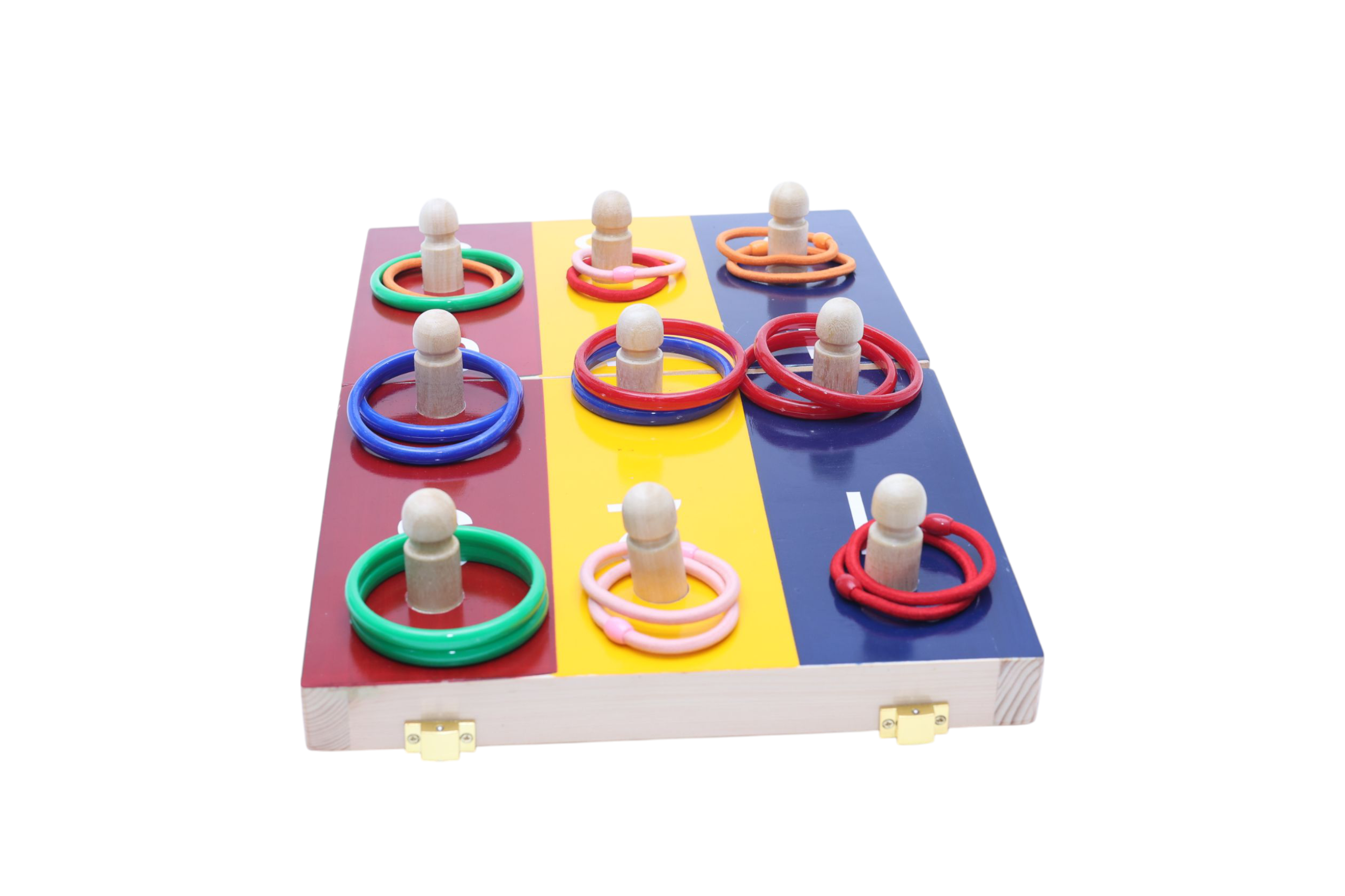 Wooden Quoits Ring Toss Game Set for Kids – Classic Indoor & Outdoor ...
