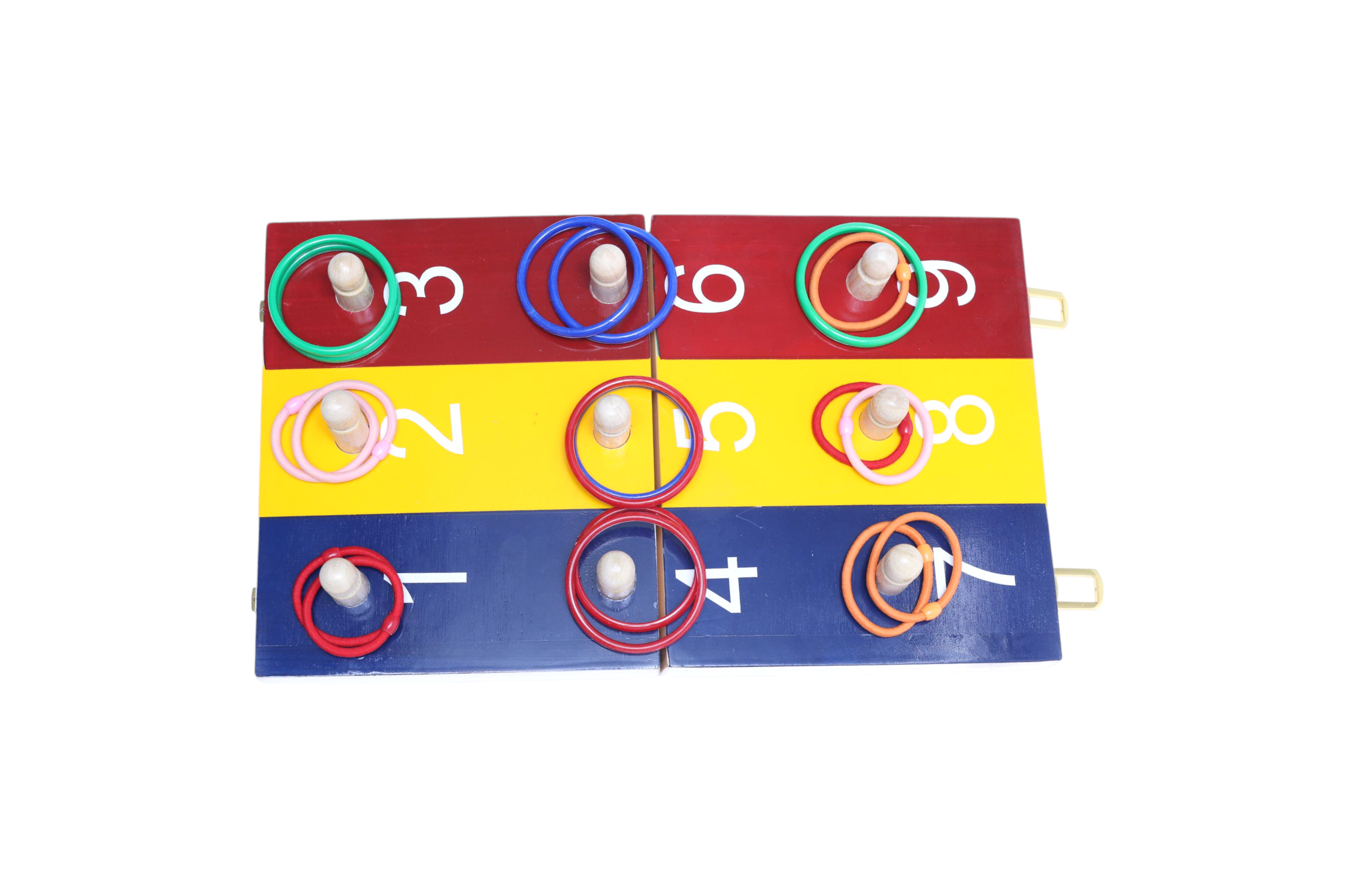 Wooden Quoits Ring Toss Game Set for Kids – Classic Indoor & Outdoor ...