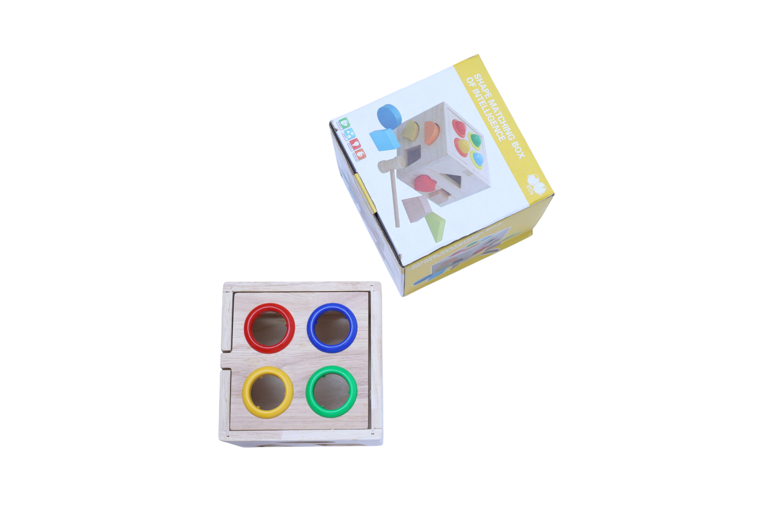 Wooden Shape Sorting Box for Toddlers – Color & Shape Matching ...