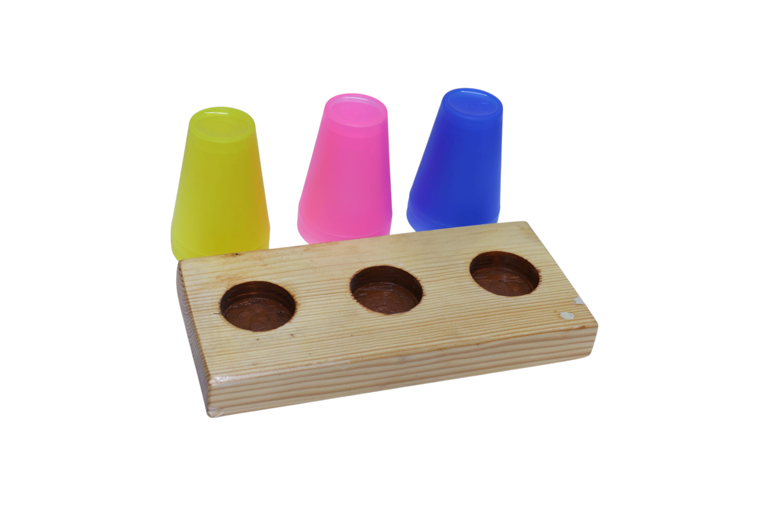 Color Matching Cup & Slot Toy – Wooden Sorting Activity for Toddlers ...